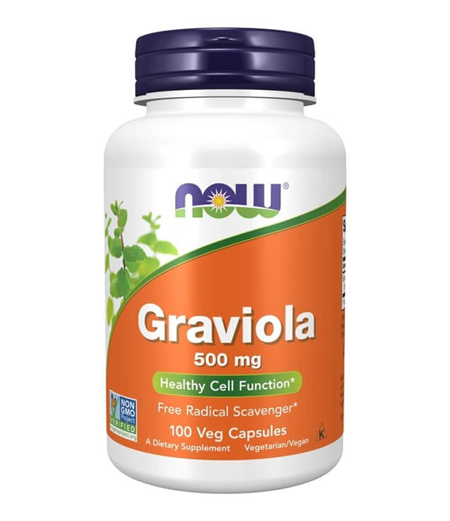 PALMARYA - NOW FOODS | GRAVIOLA 500 MG HEALTHY CELL FUNCTION CAPSULES